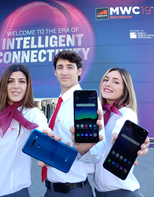 LG, MWC서 초고속 5G ‘프리미엄’+대화면 인공지능 입체음향 ‘실속형’ 스마트폰 선봬