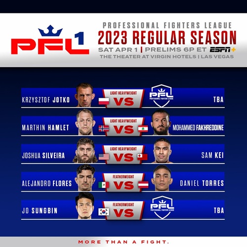 조성빈, PFL 2023시즌 개막전 참가...상금 13억원 美대회 재도전