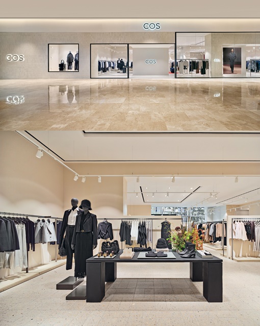 COS, 잠실 롯데월드몰점 리뉴얼 오픈...재활용 가구 배치