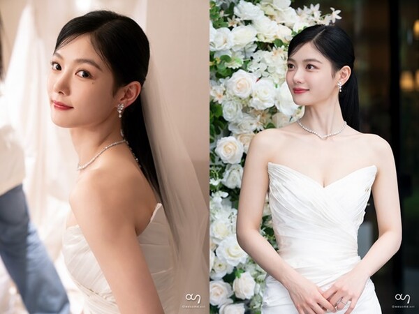 '마이 데몬' 김유정, 웨딩드레스 자태 화제..."비주얼 자체가 판타지"