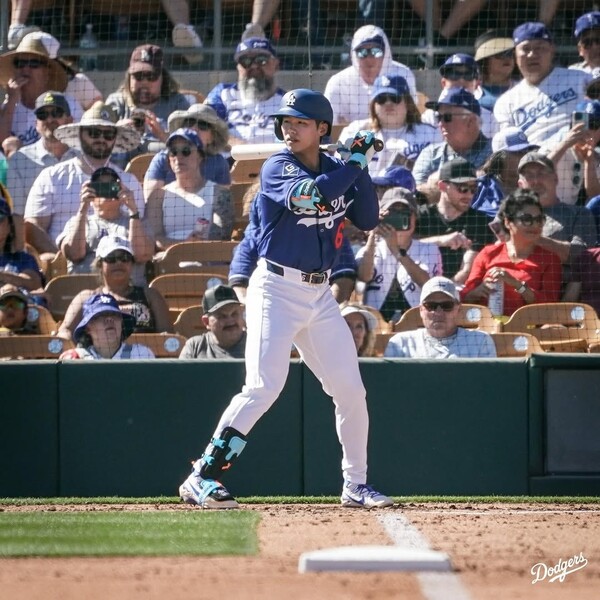 다저스 김혜성, 개막 엔트리 제외 전망..."2루수 에드먼"