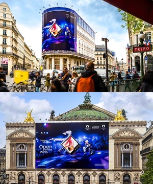삼성전자, 파리서 'Open always wins' 올림픽 옥외광고 눈길